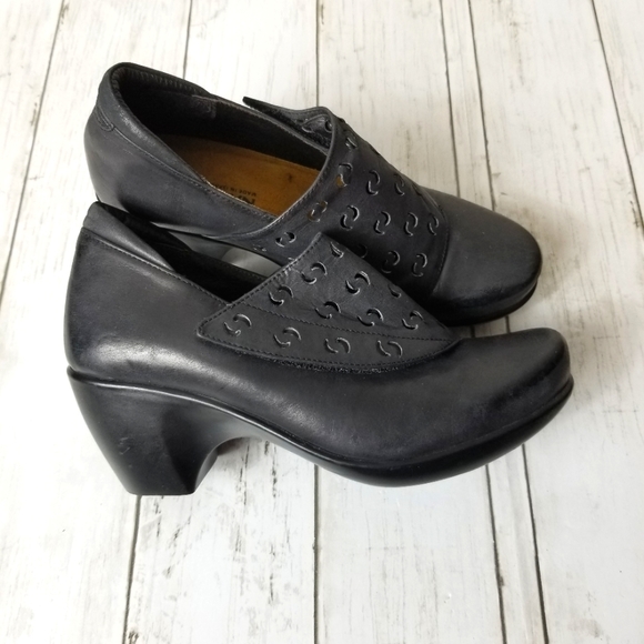 Naot | Shoes | Naot Precious Laser Cut Leather Slip On Heel Booties ...